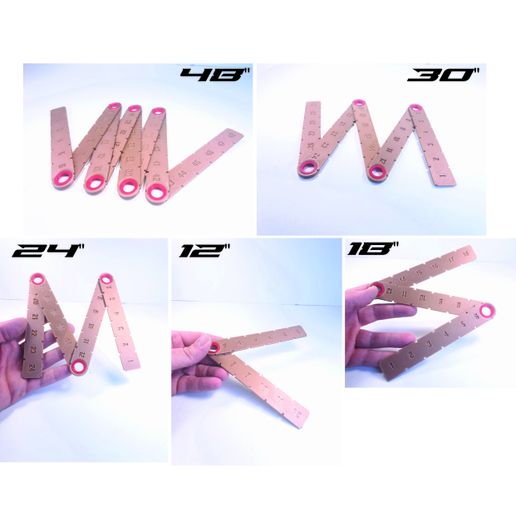 📏 ruler for wargame inch・ STL File for 3D printing・Cults