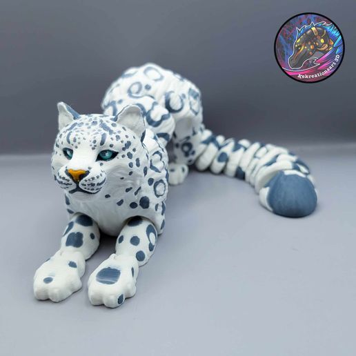🌨️ Flexi Snow Leopard・Бесплатный STL для 3D-печать・Cults