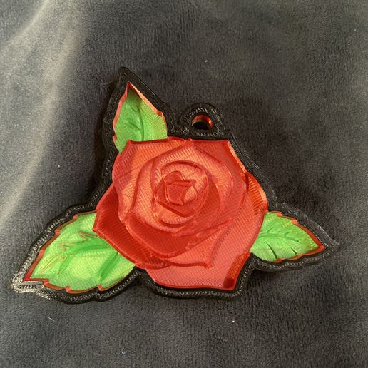 🌹 Rose Keychain・ STL File for ・Cults