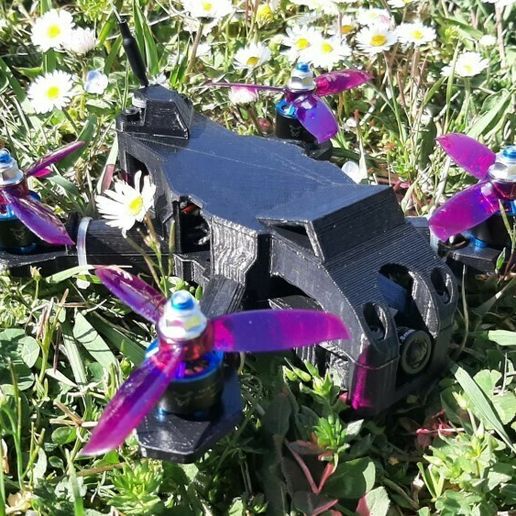 🖼️ complete fpv drone frame the "boar cub" (3 inch prop size) easely ...