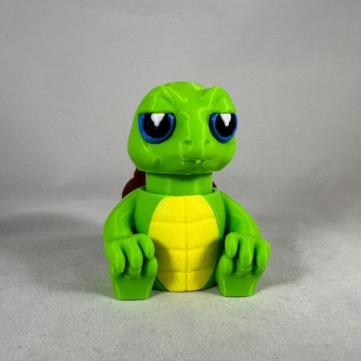 🐢 Cute Little Turtle Clicker / Fidget Turtle STL File - NO AMS - COMMERCIAL LICENSE・ STL File ...