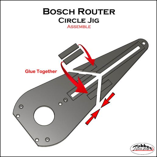 🟣 Bosch Router Circle Jig・ STL File for ・Cults