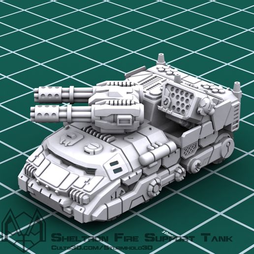 🔥 6mm (1/285) Sheltron Fire Support Vehicle・ OBJ File for 3D printing・Cults