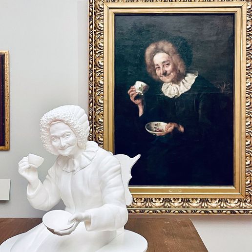 STL file Kofetarica - (Coffee drinker) by Ivana Kobilca ☕ (OBJ)・3D ...