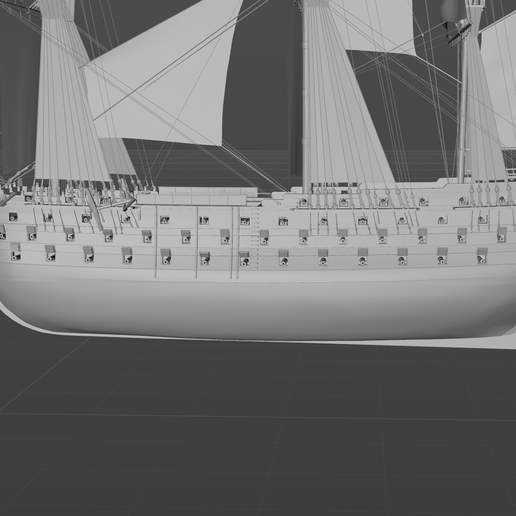 ⛵ [Naval Action] Santa_Ana sailboat digital model・ OBJ File for 3D ...