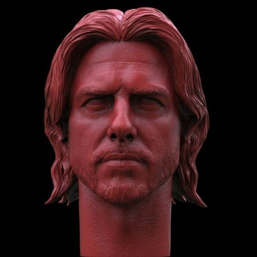 🗡️ Nathan Algren-Tom Cruise Head - Last Samurai・ STL File for ・Cults