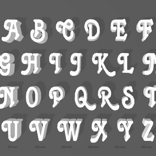 Archivo STL Tango font | letters | alphabet 👽 (3MF)・Diseño de impresora ...