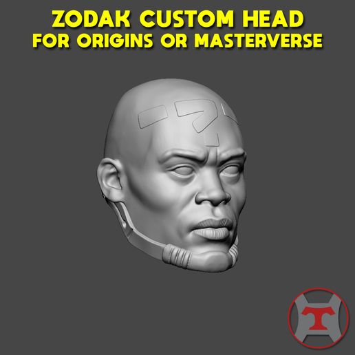 👾 Zodak Custom Head Motu Origins Masterverse・ STL File for 3D printing ...