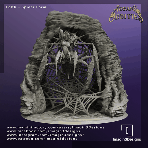 3D file Lolth - Spider Form 🕷️ ・Model to download and 3D print・Cults