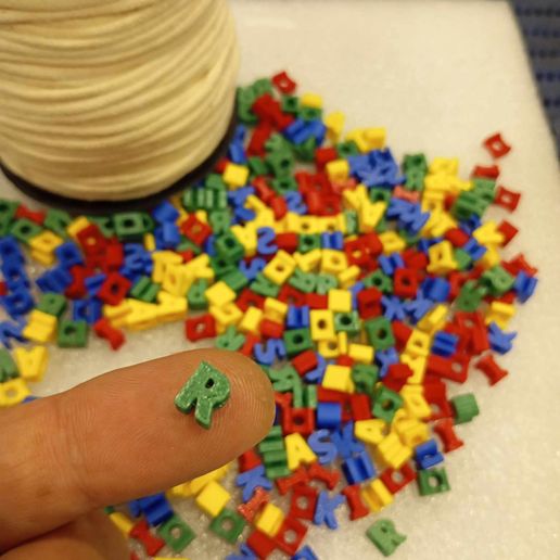 🗝️ letter beads・Free STL File for 3D printing・Cults