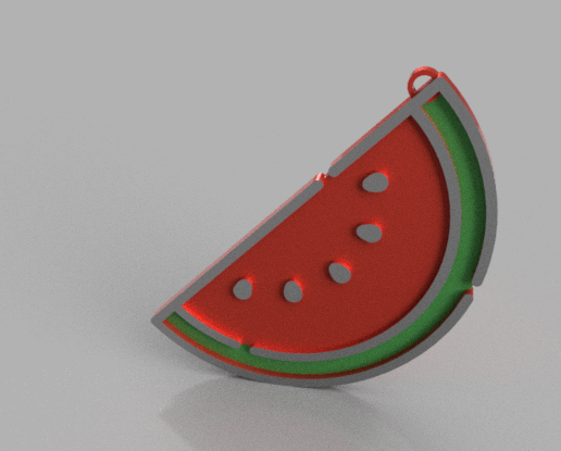 3MF file Colgante Sandía 🔑 ・3D print model to download・Cults