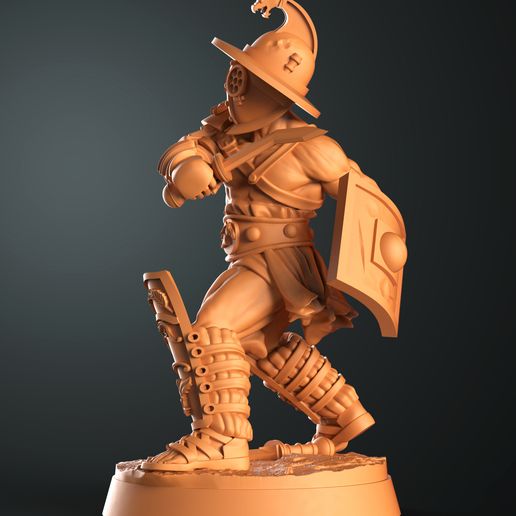 🦸 Thraex - Gladiator 32mm・ STL File for 3D printing・Cults