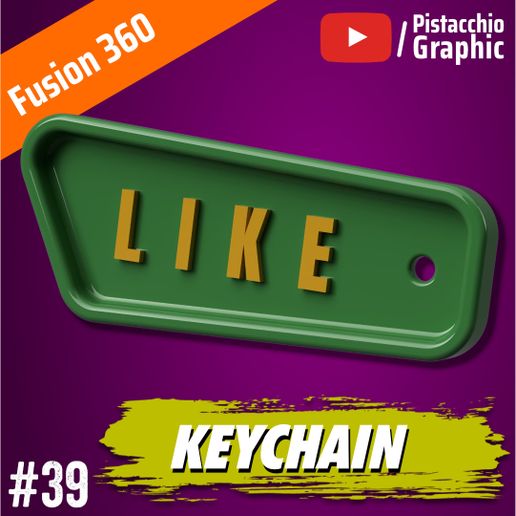 🗝️ #39 Keychain | Fusion 360 | Pistacchio Graphic・Archivo STL Gratis ...