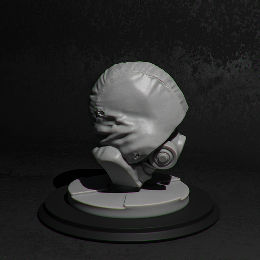 👤 Stalker wearing a hood and gas mask・ STL File for 3D printing・Cults