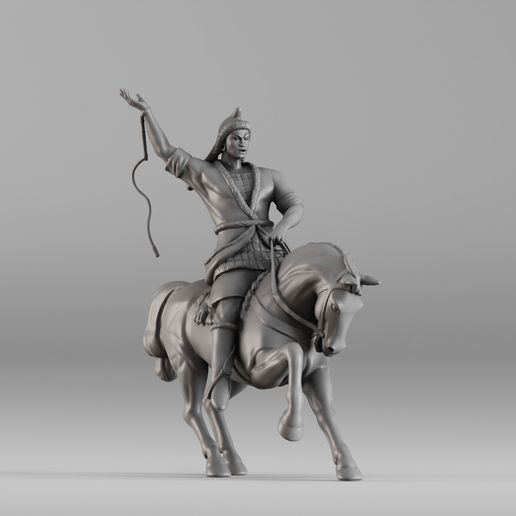 3D file S00100 Salavat Yulaev on Horseback 🗿 ・3D printing model to ...