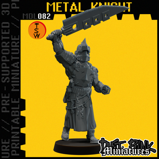 STL file MDL082 METAL KNIGHT [PRE-SUPPORTED] 🏜️ ・3D printable model to ...