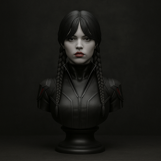 👤 Wednesday Widow Bust – Addams × Black Widow Mashup STL Sculpture・ STL ...