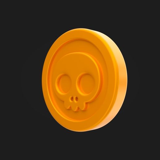 💀 Skull Coin・ STL File for 3D printing・Cults