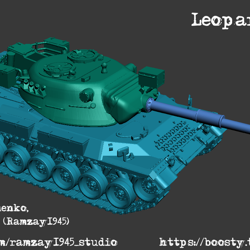 🐆 Leopard 1 BE Belgian coldwar MBT 1:100・ STL File for 3D printing・Cults