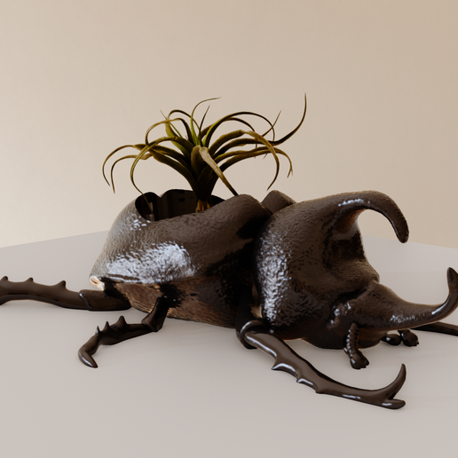 STL file rhino beetle planter pot flower vase stl 🦏 ・3D printer model ...