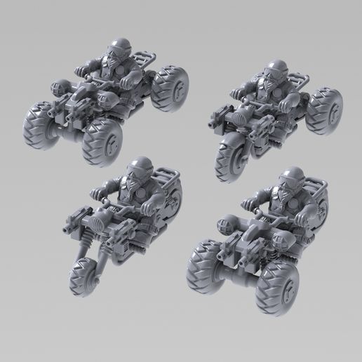 🛰 Tofty's Space Dwarf Cruiser Bike/Trike/Quad 28mm・Free STL File for 3D ...