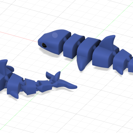 🦈 Flexible Sharky・ STL File for 3D printing・Cults