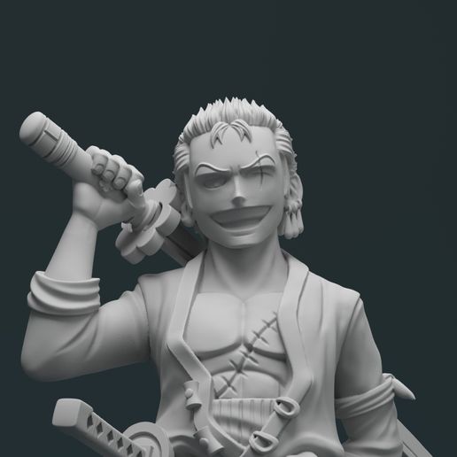 STL file Zoro One Piece 3D Model Stl 3D print model 🎨 ・Template to ...