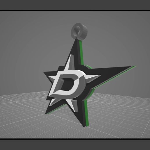 🌃 NHL dallas stars keychan keychain shield color printable・ 3D File for ...