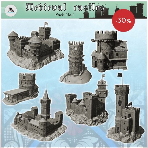 👴 Medieval castles pack No. 1 - Medieval Gothic Feudal Old Archaic Saga ...
