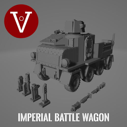 🪖 Imperial Battle Wagon・ 3D File for 3D printing・Cults