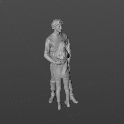 🧑‍🤝‍🧑 1/64 3D digital model of a couple hugging・ STL File for 3D ...