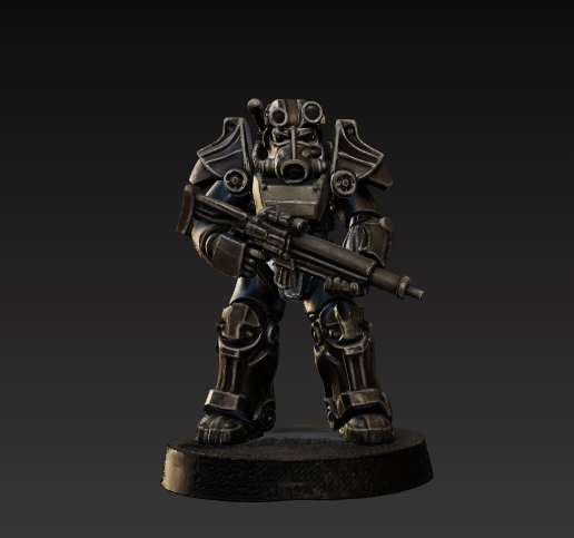 🎨 Fallout T-60 Power Armor Miniature Fan Art・ STL File for 3D printing・Cults