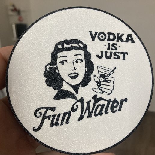 STL file Vodka fun water coaster 🚰 (3MF)・Template to download and 3D ...