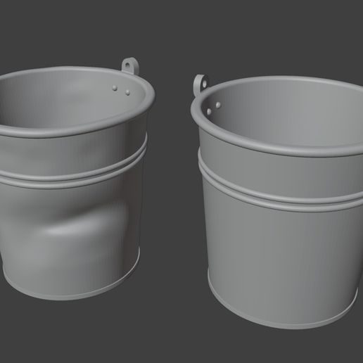 🪣 1:35 old-fashioned bucket・Free STL File for 3D printing・Cults