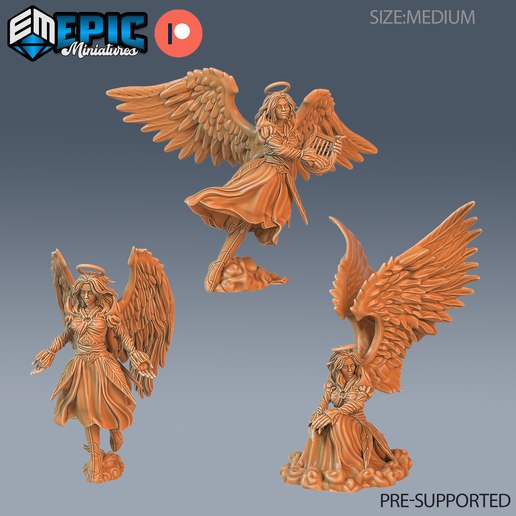 👼 Angel Female Set ‧ DnD Miniature ‧ Tabletop Miniatures ‧ Gaming ...