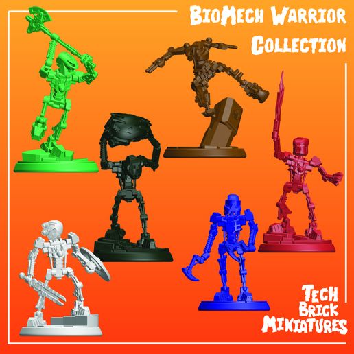 🤖 BioMech Elemental mask warrior COLLECTION・ 3D File for 3D printing・Cults