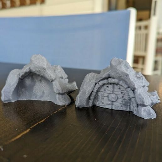 🎲 15mm Fantasy Dwarven Cave Entrance Terrain - Open + Sealed・ STL File ...