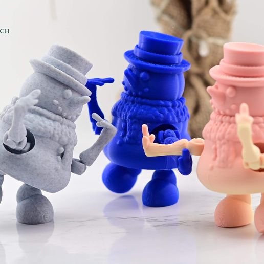 ☃️ Articulated Posable Middle Finger Snowman - Fun Snowman Ornaments ...