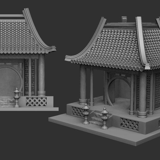 STL file Asian house 4 - China Asia Japan 🏠 ・3D printing template to ...