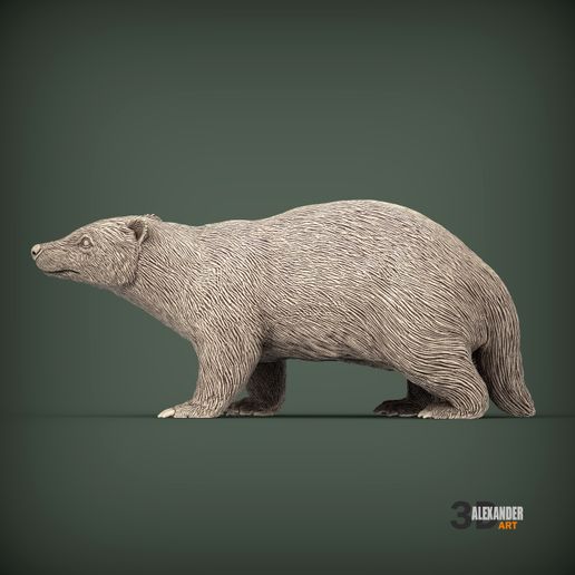 STL file European Badger 3D print model 🦡 (OBJ)・3D printable model to ...