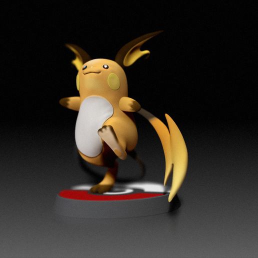 STL file Raichu - FAN ART - POKÉMON FIGURINE - 3D PRINT MODELHERACROSS ...