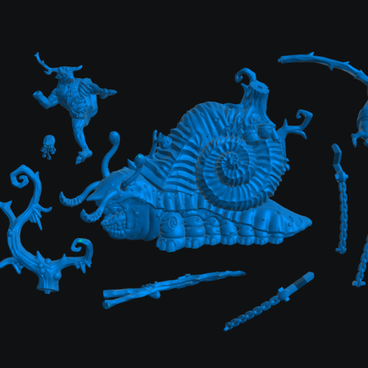 3D file Chaos demon daemon green stinky snail slimux 🐌 ・3D printer ...