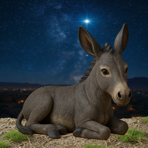 🎄 BURRO / DONKEY - NATIVITY 2025 HAPPY CHRISTMAS (100mm)・Free STL File ...