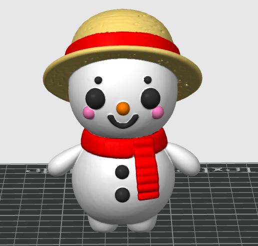 免费 STL 文件 Snowman luffy ornament ☃️ （3MF）・可下载设计和 3D 打印・Cults