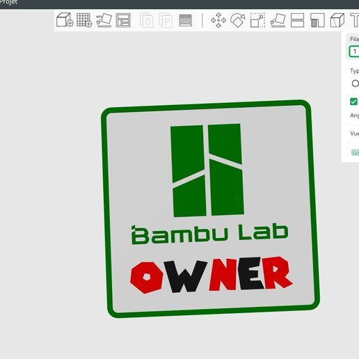 🥼 Bambu lab "Owner" plate・Archivo STL para ・Cults