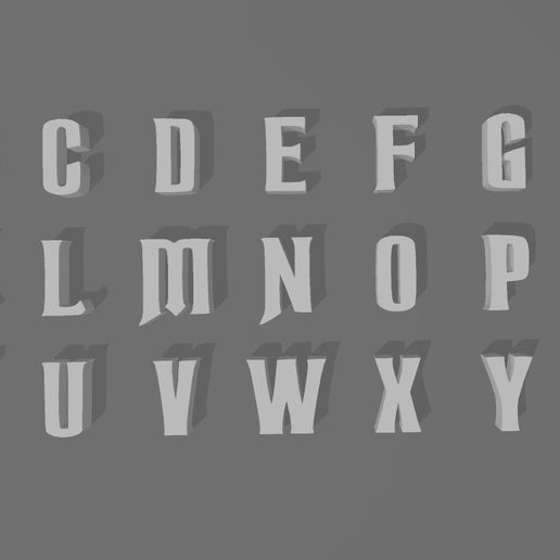 🏰 CASTLE LETTERS・Free STL File for ・Cults