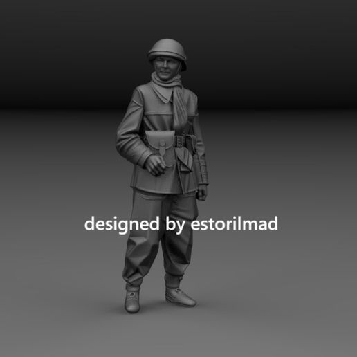 🪖 WW2 FRENCH TANK DRIVER 1940・ STL File for 3D printing・Cults