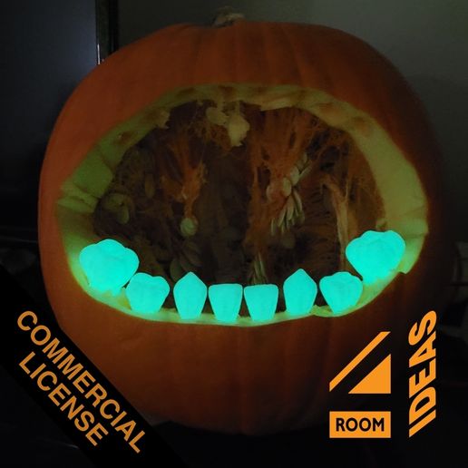 🎃 Jack O'lantern Teeth - Individuals - Commercial License・ STL File for ...