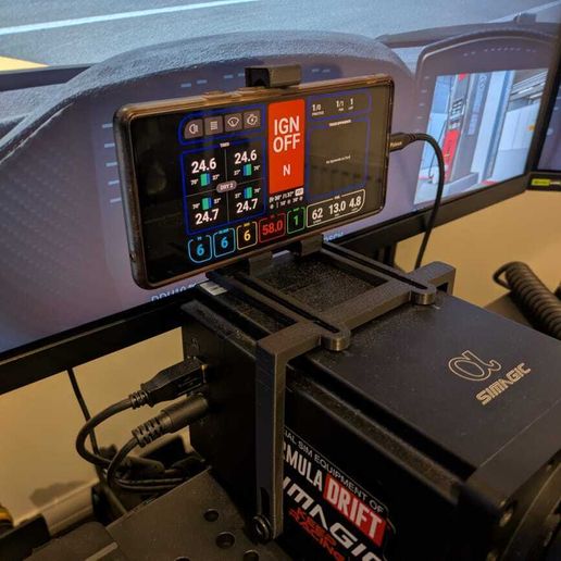 📞 Simagic Alpha Phone Mount・Archivo STL para Impresión 3D・Cults
