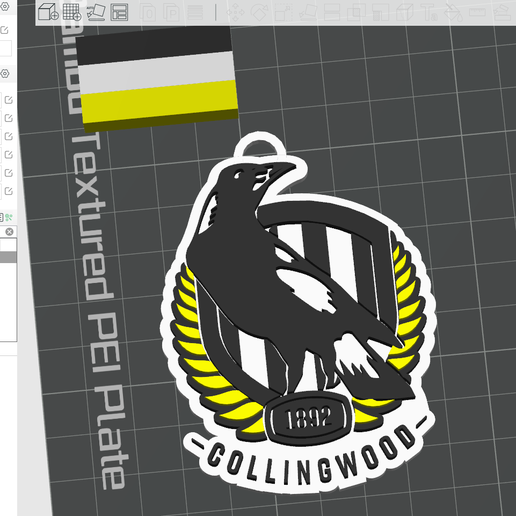 🗝️ AFL Collingwood keychain badge printable and renderable・ 3D File for ...